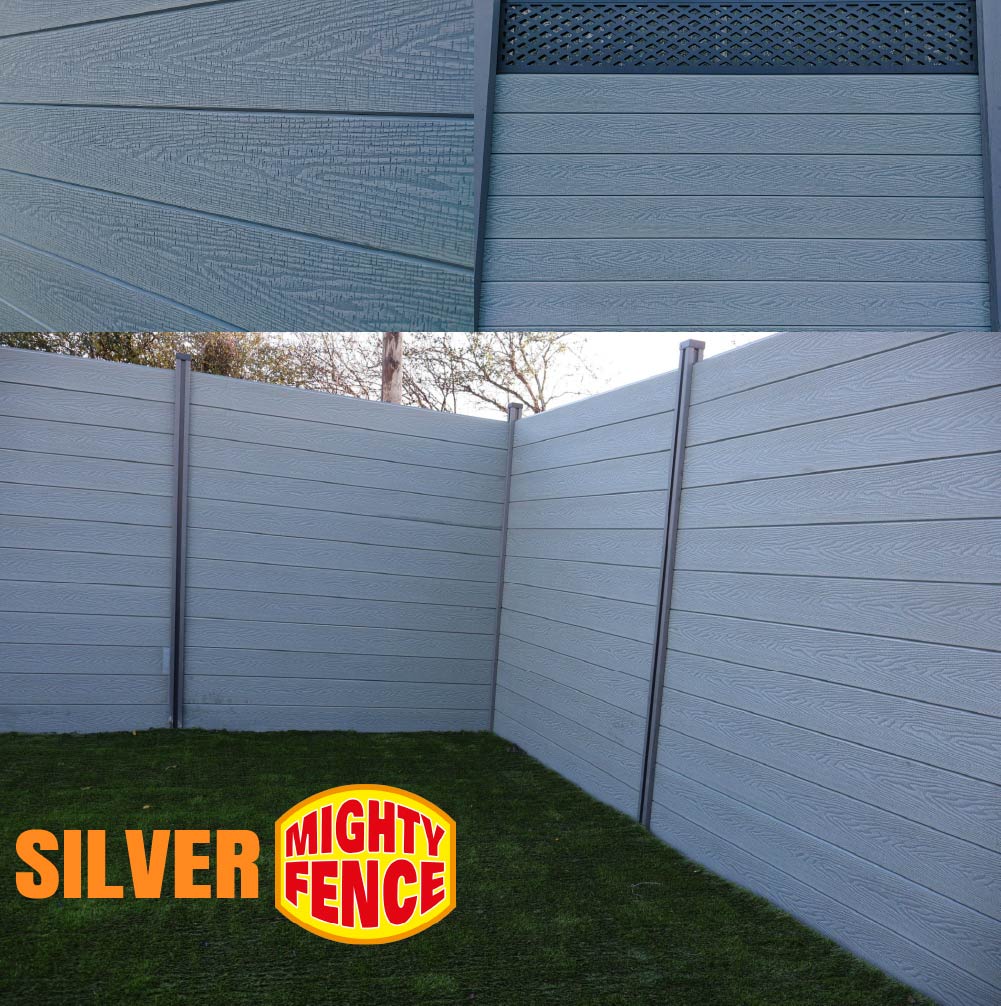 Silver Composite Fence Board – Mighty Deck